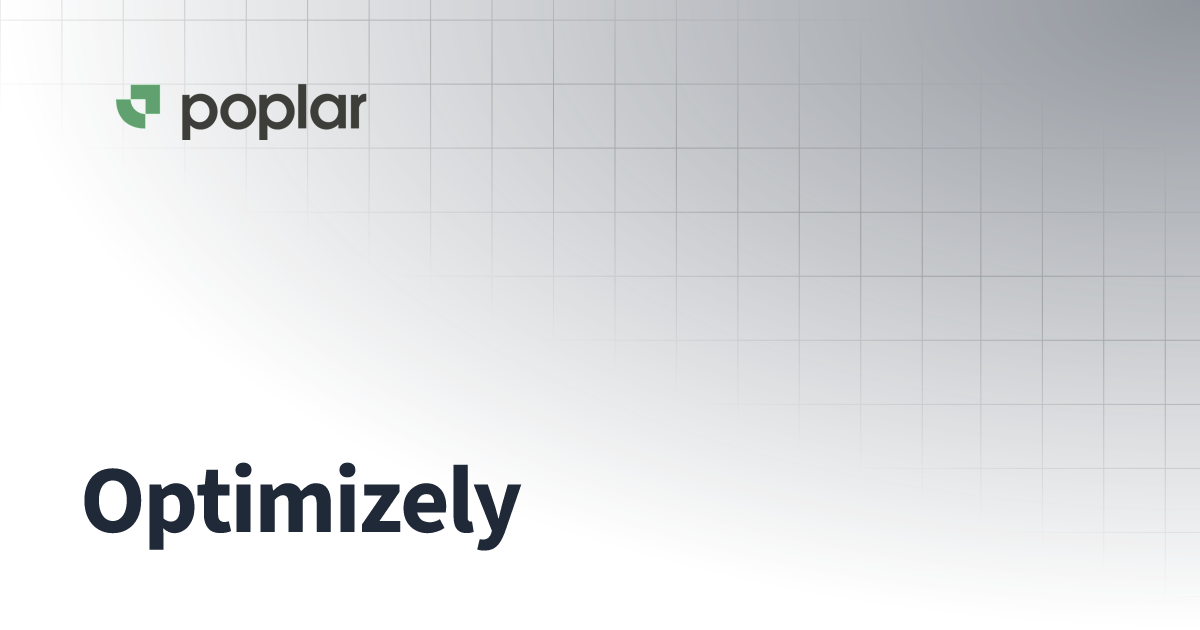 Optimizely | Integrations | Poplar