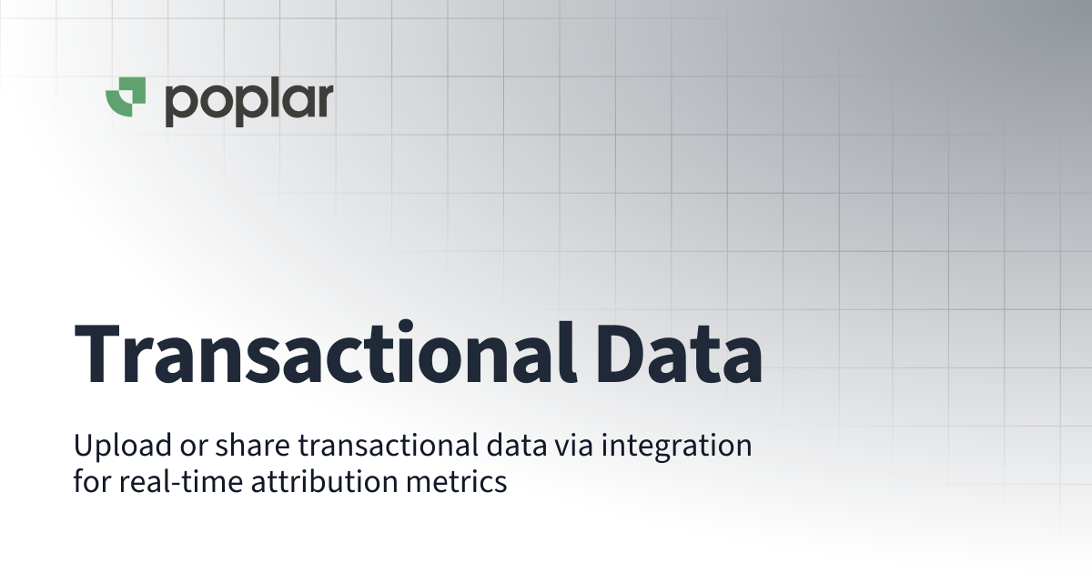 Transactional Data | Poplar